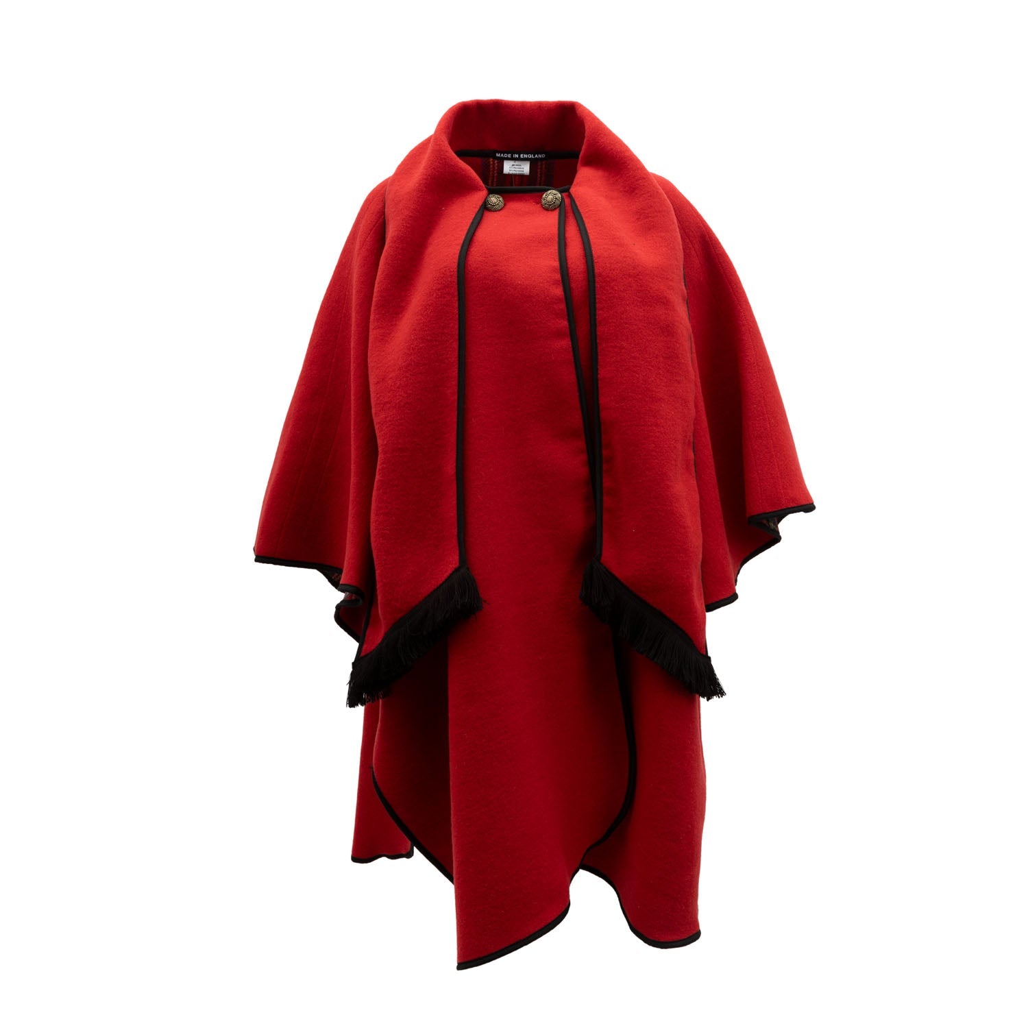 Ladies Wool Blend Reversible Cape Red/Royal Stewart – Dunedin Cashmere