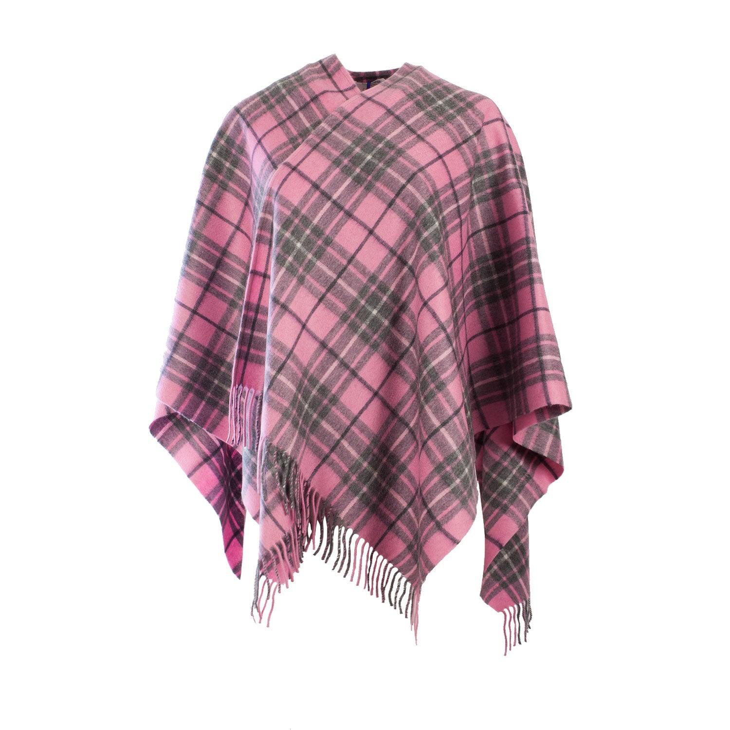 Edinburgh Cashmere Mini Cape GRESHAM/PINK-DERBY | Dunedin Cashmere