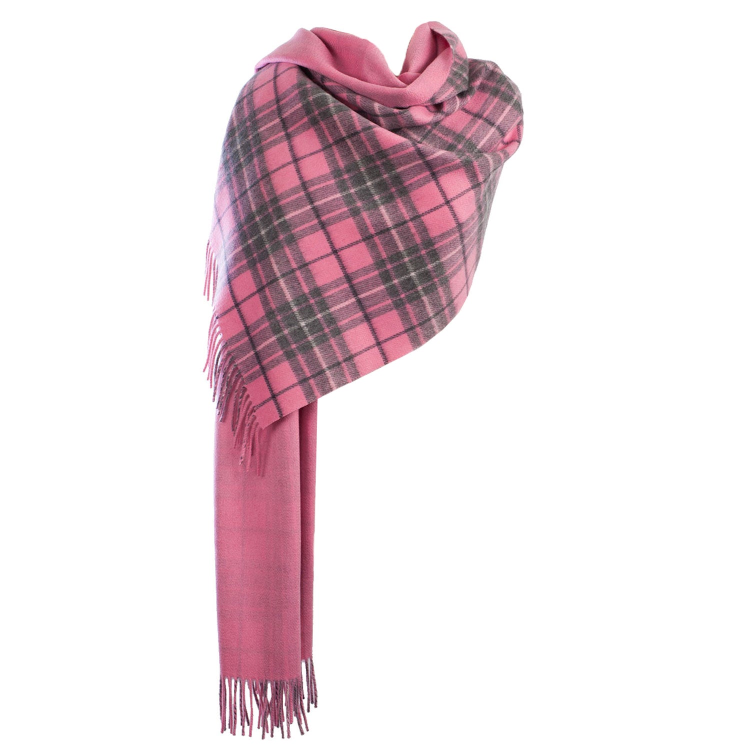Dunedin Cashmere Double Sided Stole GRESHAM-PINK DERBY/PINK | Dunedin