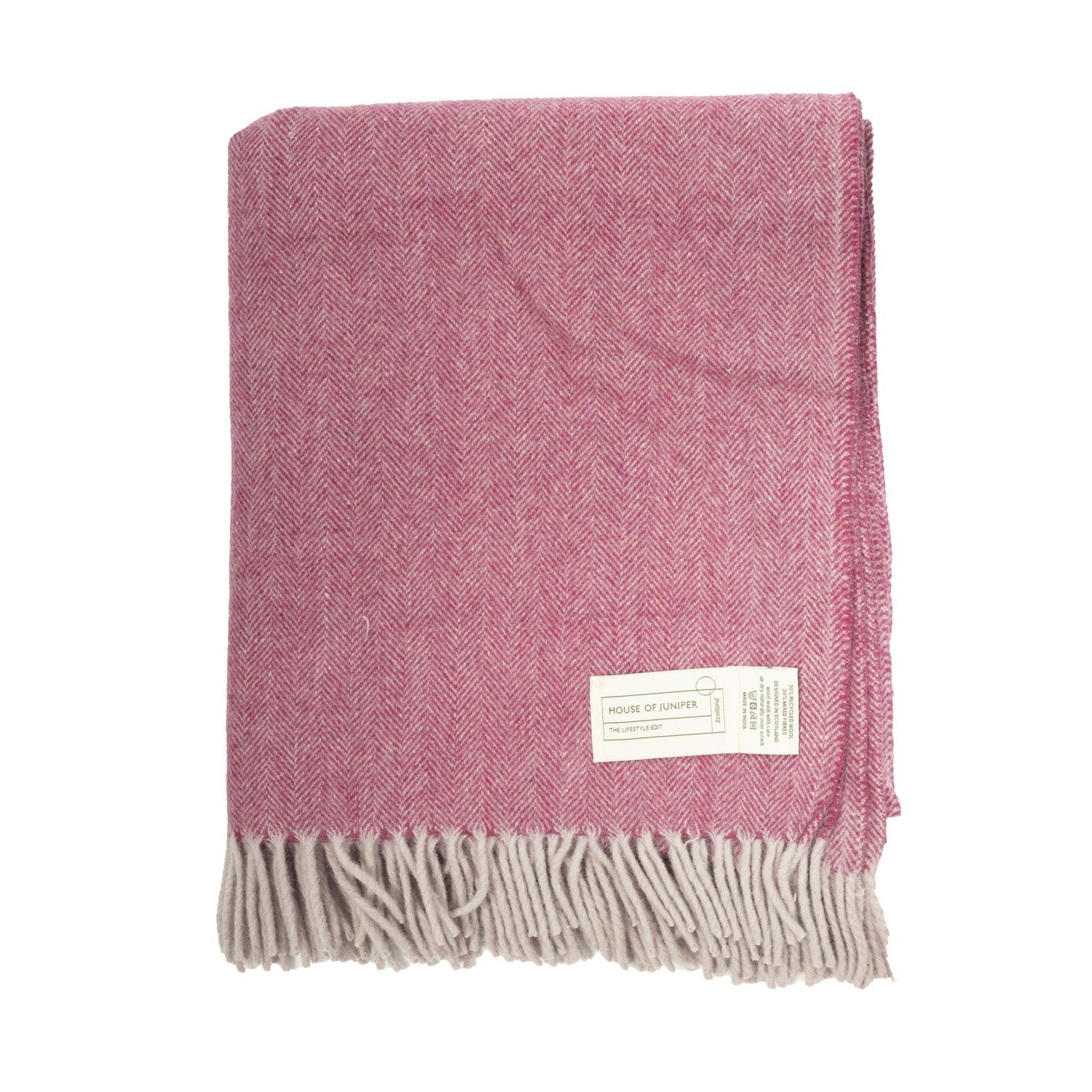 Herringbone Blanket Pink | Dunedin Cashmere